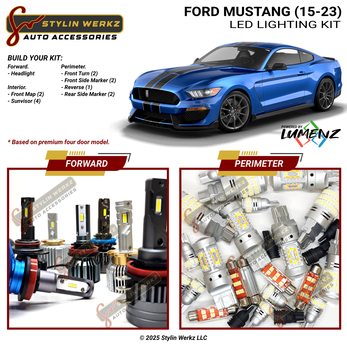2015-2023 Ford Mustang LED Lighting Build A Kit - Stylin Werkz